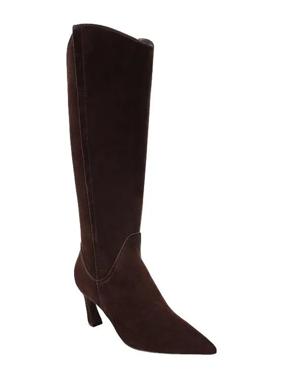 Naturalizer Pointed Toe Knee High Boots - Chocolate Bar Brown