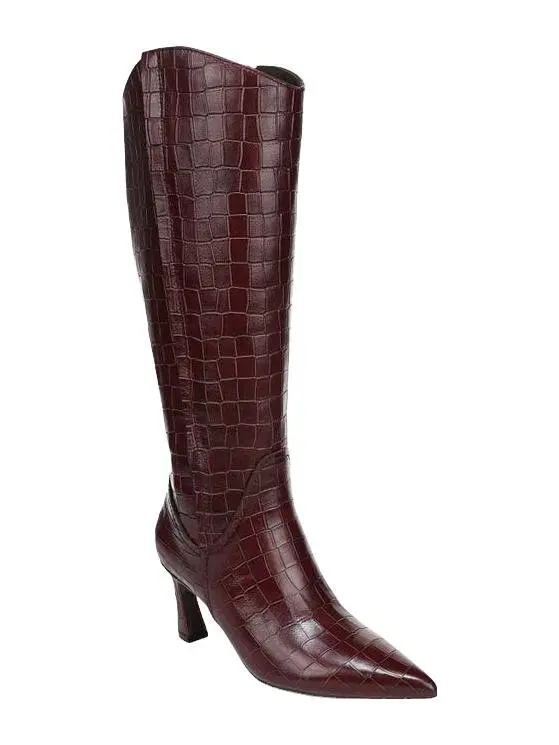 Naturalizer Pointed Toe Knee High Boots - Cranberry Red