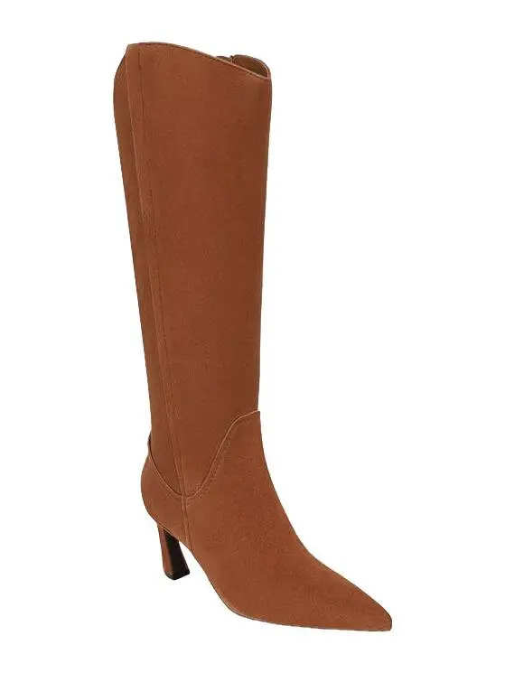 Naturalizer Pointed Toe Knee High Boots - Dark Chestnut Brown