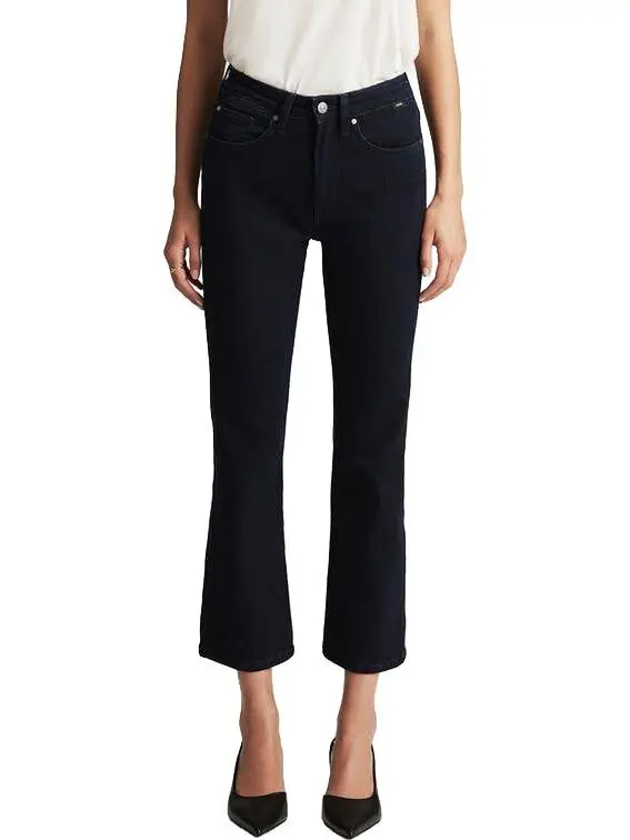 MAVI Anika High-waist Crop Flare Jeans - Ink Flex Blue