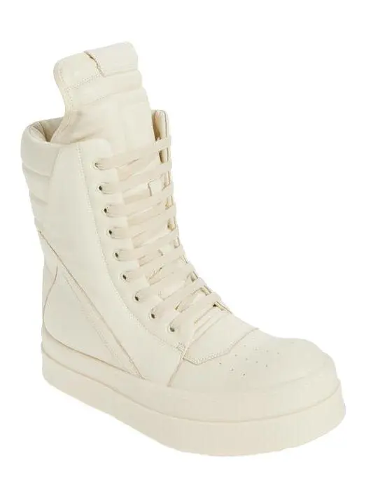 Rick Owens Mega Geobasket High-top Sneakers - Milk/milk/milk