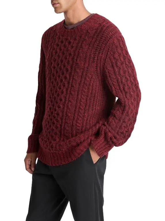 Vince Cable Crewneck Sweater - Winter Berry