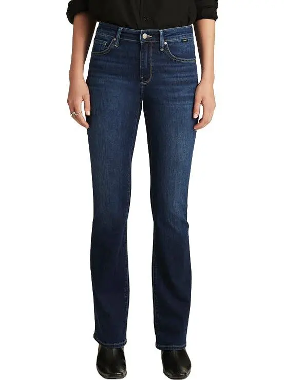 MAVI Molly Mid-rise Bootcut Jeans - Deep Brushed Feather Luxe