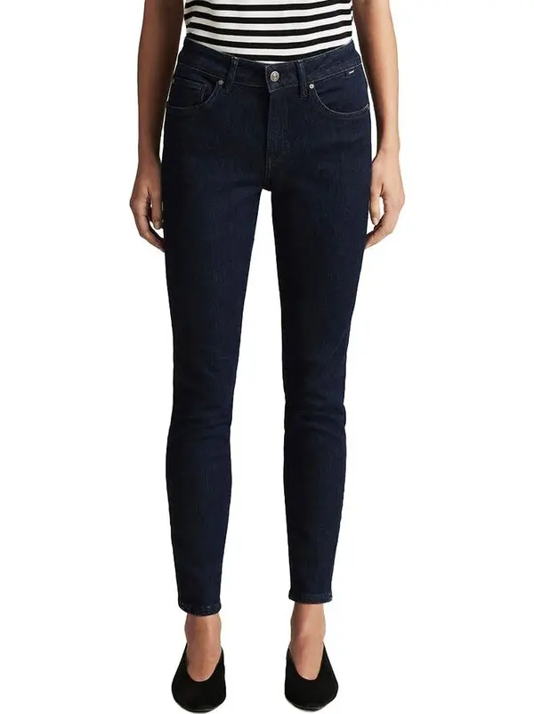 MAVI High Waist Ankle Skinny Jeans - Rinse Flex Blue