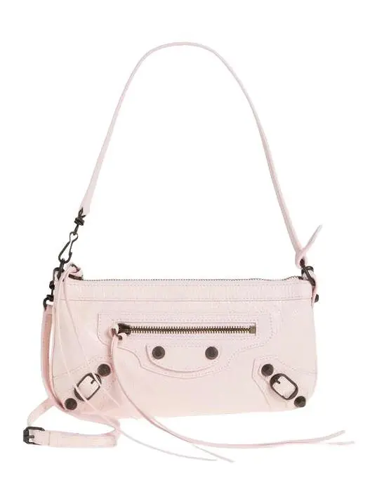 Balenciaga Le City Leather Pouch On A Strap - Petal Pink