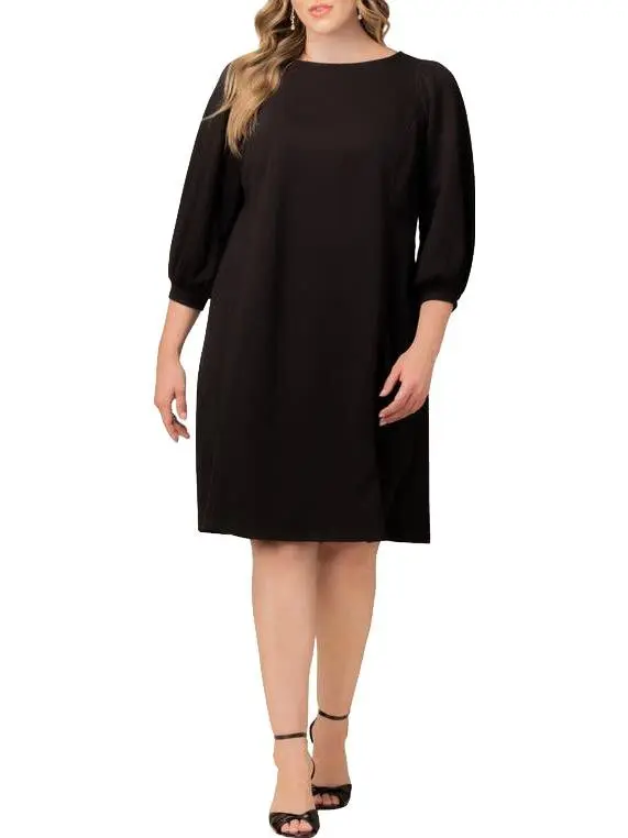 KIYONNA Madison Long Sleeve Sweater Dress - Black Noir
