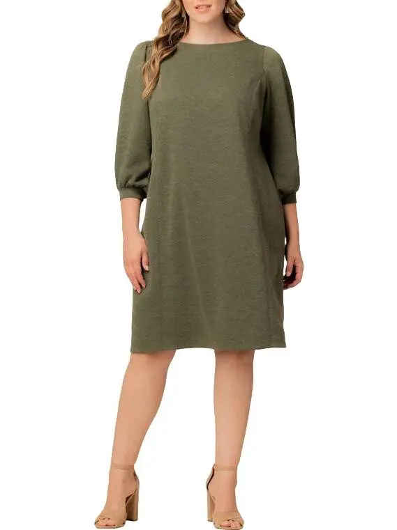 KIYONNA Madison Long Sleeve Sweater Dress - Forest Green