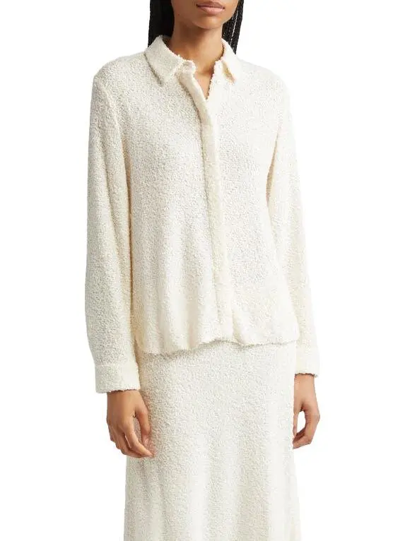 Partow Edie Textured Button-up Shirt - Ivory