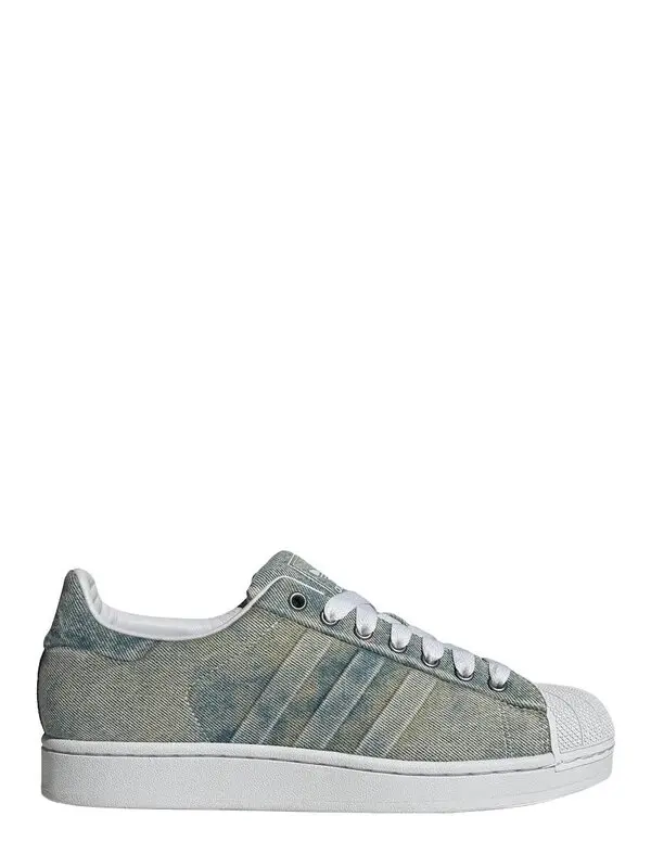 Adidas Superstar 82 Washed Denim Sneakers - Green/dash Grey