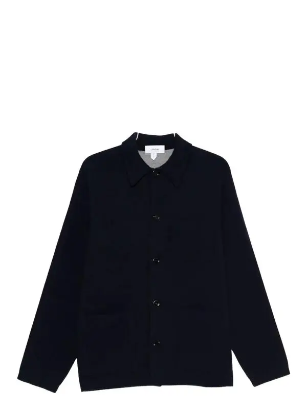 LARDINI Knit Jacket - Blue