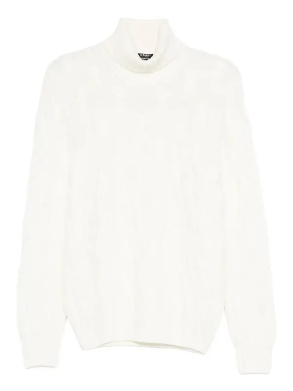 BARBA NAPOLI Turtleneck Sweater - White