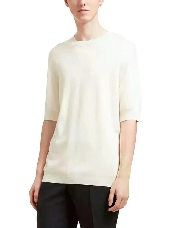 AIEZEN Crew-neck Half-sleeve T-shirt - White