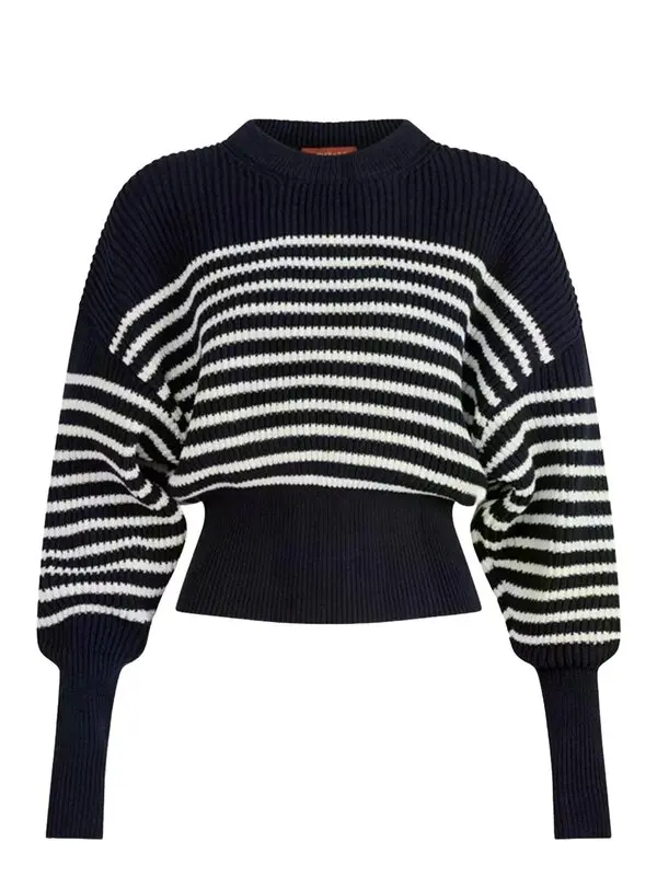 Altuzarra Stripe-pattern Crew-neck Sweater - Black
