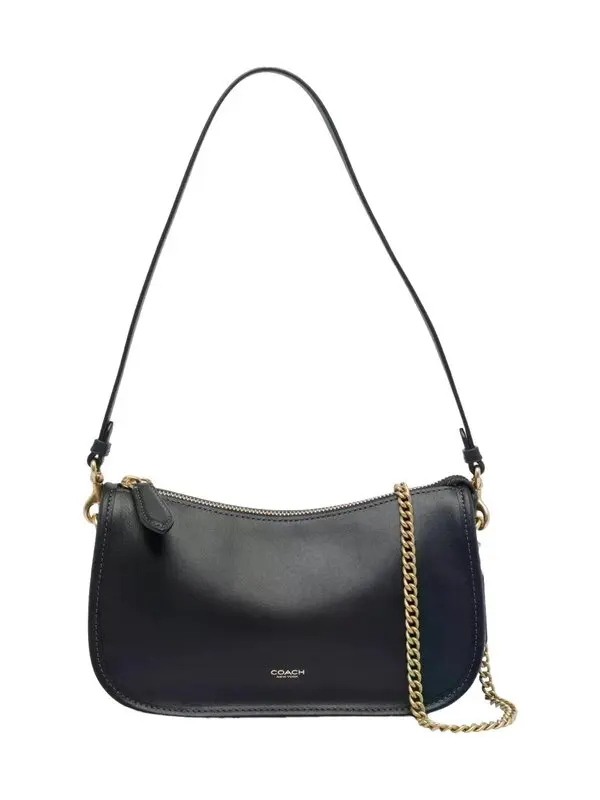 COACH Zip-closure Shoulder Bag With Chain Strap - Black