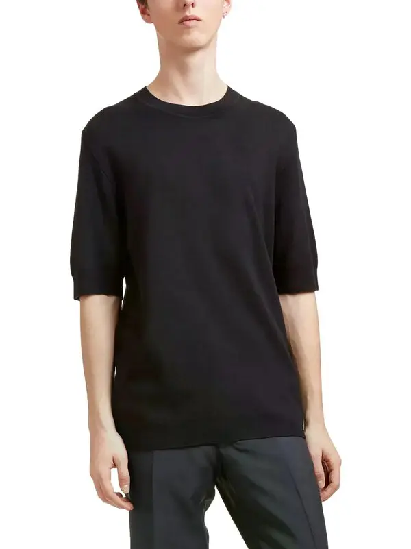 AIEZEN Crew-neck Half-sleeve T-shirt - Black