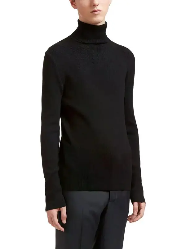 AIEZEN Turtleneck Knitted Sweater - Black