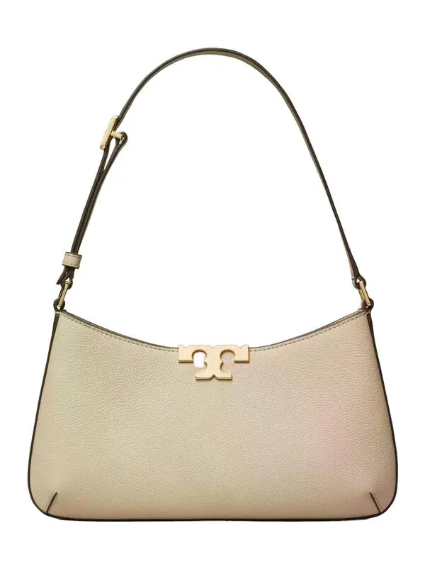 Tory Burch Eleanor Slim Shoulder Bag In Pebbled Leather - Neutrals