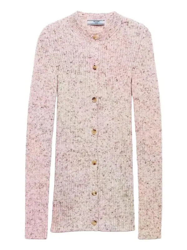 Prada Rib-knit Cardigan - Pink