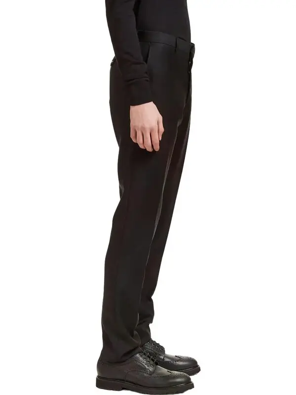 AIEZEN Wool-blend Tailored Trousers - Black