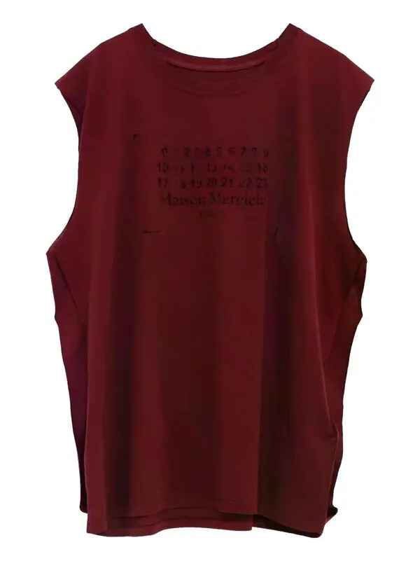 MAISON MARGIELA Cotton Sleeveless Top - Red