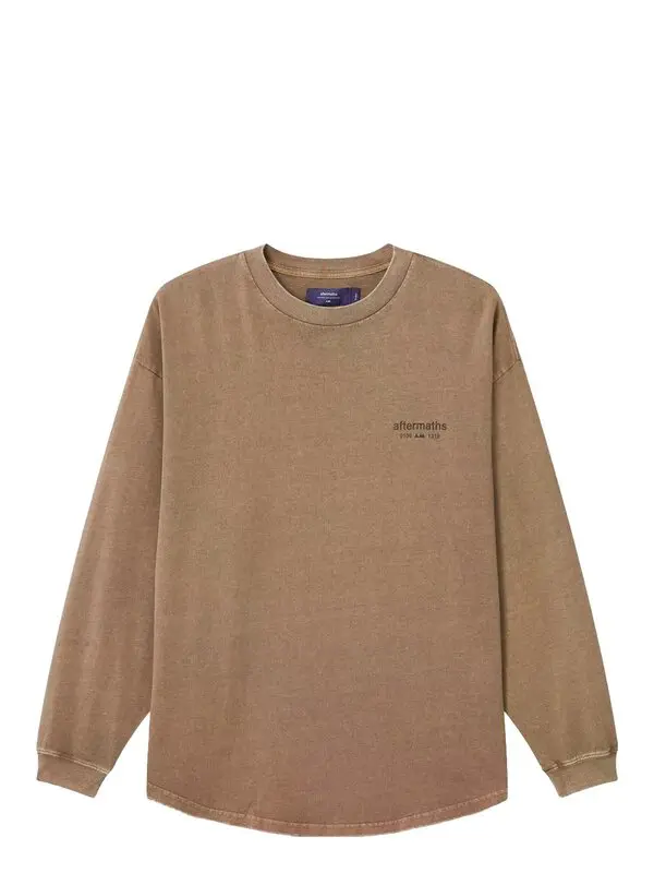 AFTERMATHS Graphic-print Long-sleeve T-shirt - Neutrals