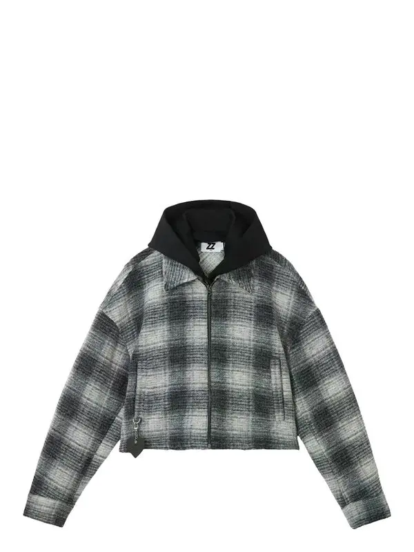 Izzue Check-pattern Jacket - Black