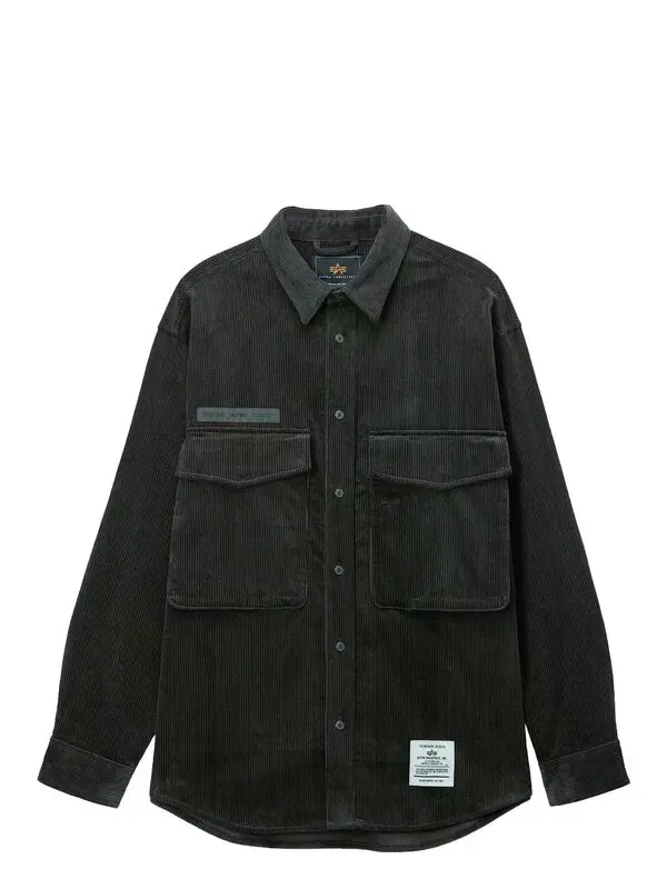 Alpha Industries Corduroy Patch-pocket Shirt - Green