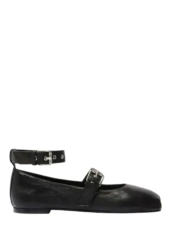 Ba&sh Canya Buckle-strap Ballet Flats - Black