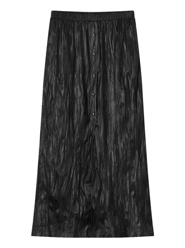 B+AB Button-embellished A-line Maxi Skirt - Black