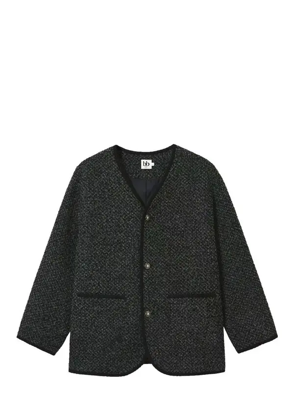 B+AB Bouclé Buttoned Jacket - Grey