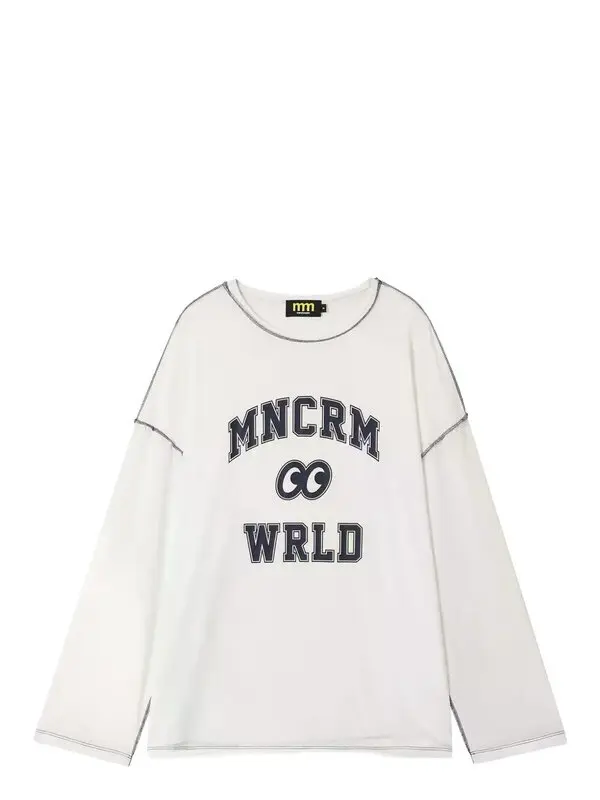MINI CREAM Graphic-print Long-sleeve T-shirt - White