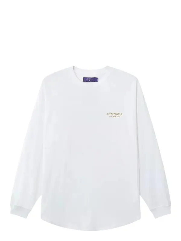 AFTERMATHS Graphic-print Long-sleeve T-shirt - White