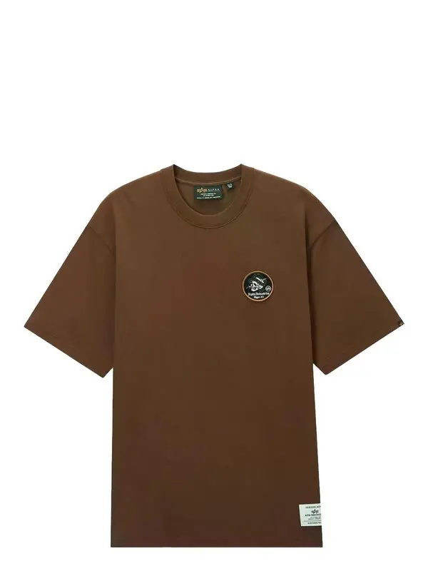 Alpha Industries Patch-print Cotton T-shirt - Brown