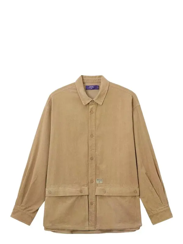 AFTERMATHS Corduroy Double-pocket Shirt Jacket - Neutrals
