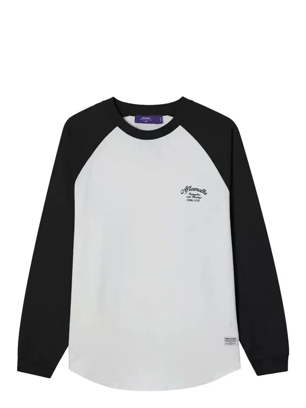 AFTERMATHS Baseball-sleeve Long-sleeve T-shirt - White