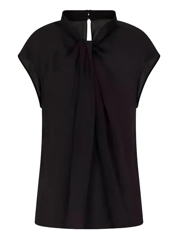 Giorgio Armani Knot Detailing Top - Black