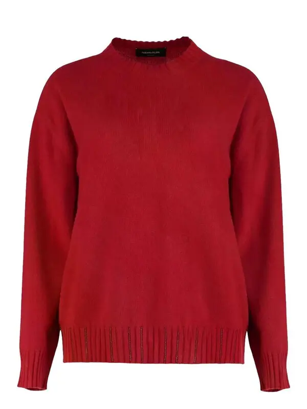 Fabiana Filippi Embellished Wool Cashmere Sweater - Red