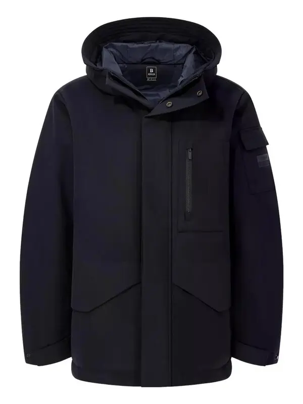 Boggi Milano Hooded Padded Parka - Blue