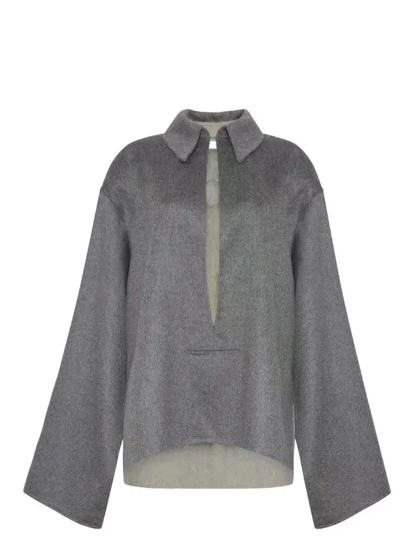 Adam Lippes Arlo Double-breasted Cashmere Sweater - Grey