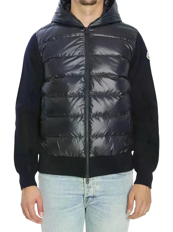 Moncler Logo-patch Padded Jacket - Blue