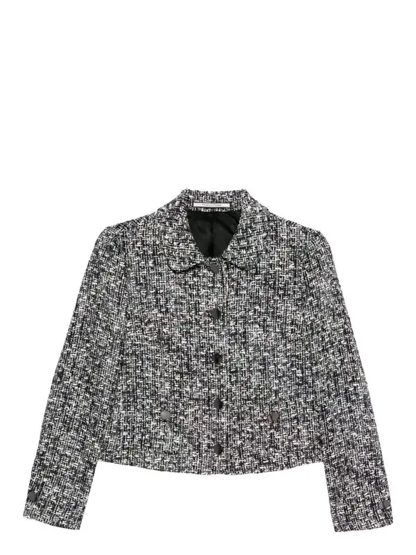 Tagliatore Idelle Cropped Tweed Jacket - Black