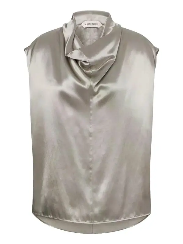 Alberta Ferretti Sleeveless Top - Silver