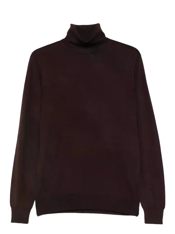 MAURO OTTAVIANI Turtleneck Wool Sweater - Brown