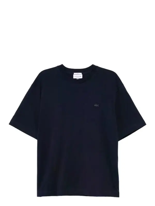 Lacoste Logo-appliqué Cotton T-shirt - Blue