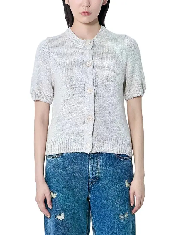 Our Legacy Silk Knit Button Top - Neutrals