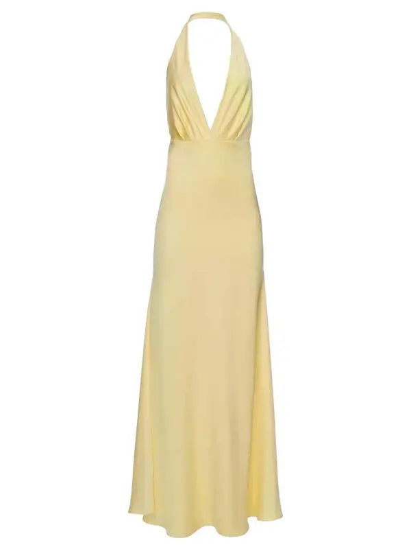 IL VOLO Belle Halter-neck Maxi Dress - Yellow