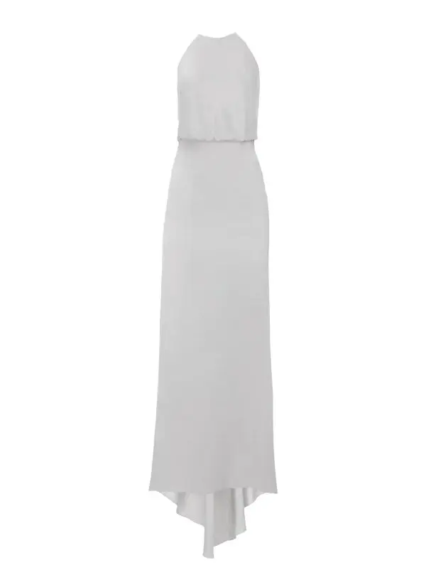 IL VOLO Jewel Halter-neck Gown - Grey