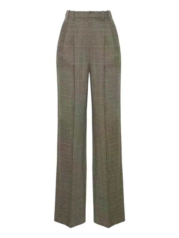 Adam Lippes Check-pattern Tailored Trousers - Neutrals