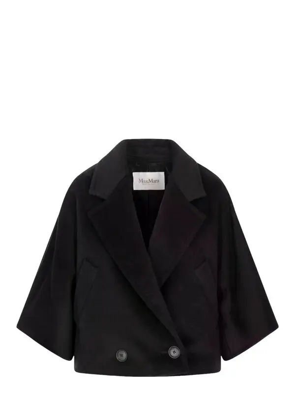 Max Mara Double-breasted Short Coat - Black