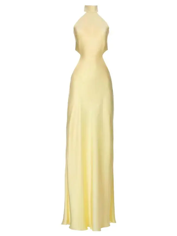IL VOLO Amina Halter-neck Cut-out Maxi Dress - Yellow